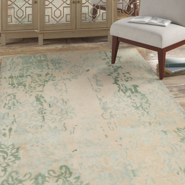 SURYA Brocade Wool Floral Indoor Rug | Wayfair