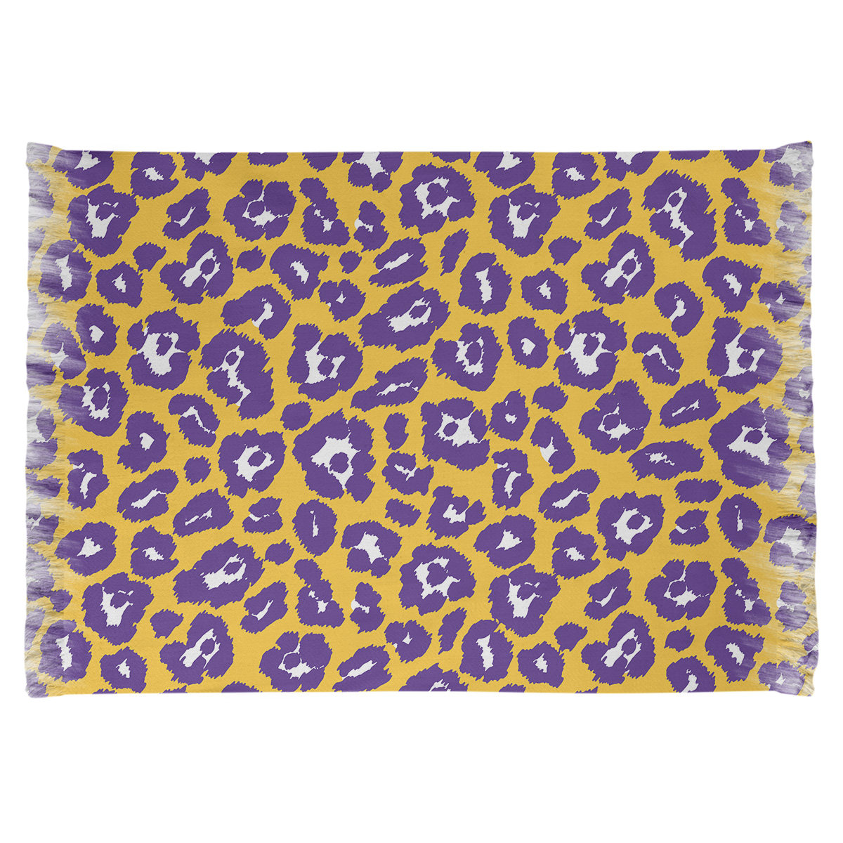 East Urban Home Animal Print Yellow/Purple Area Rug | Wayfair
