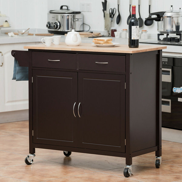 Highland Dunes Omeara Kitchen Cart & Reviews | Wayfair