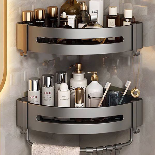 caimen Corner Shower Shelf Bathroom Wall Mounted Organizer Space Saving ...