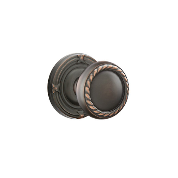 Emtek Passage Knobset w/ Ribbon & Reed and Rope Knob | Wayfair