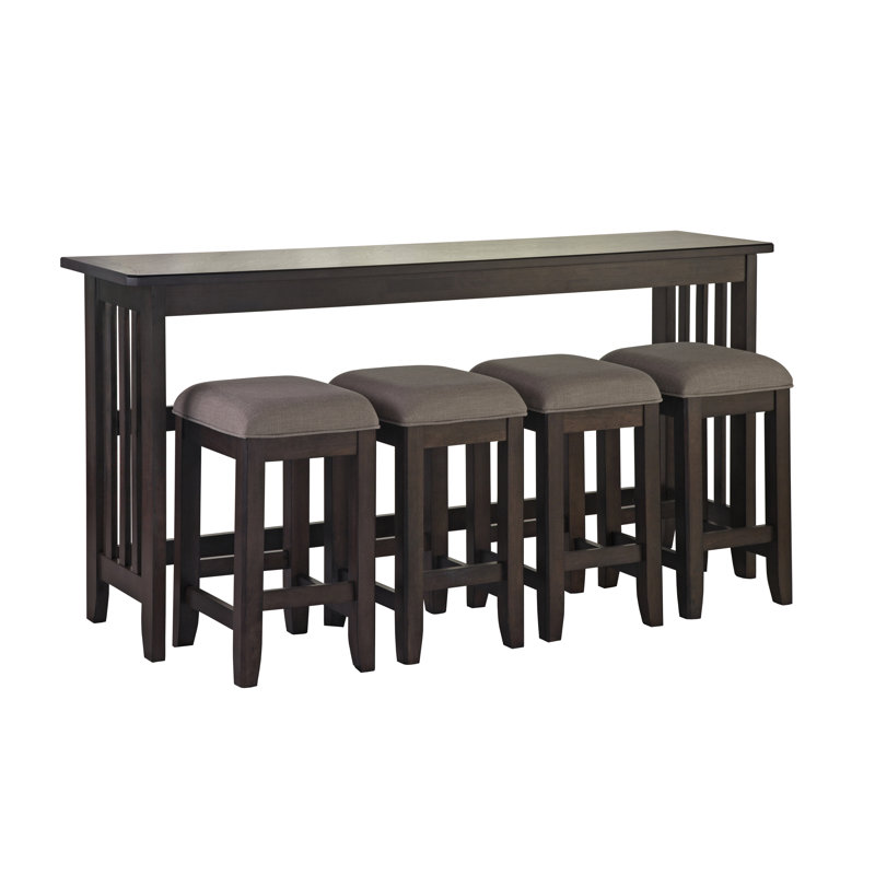 Red Barrel Studio® Console Table W/ 4 Stools | Wayfair