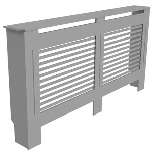 LUVODI Wooden High Radiator Cover Wood Cabinet Grey Large Horizontal ...