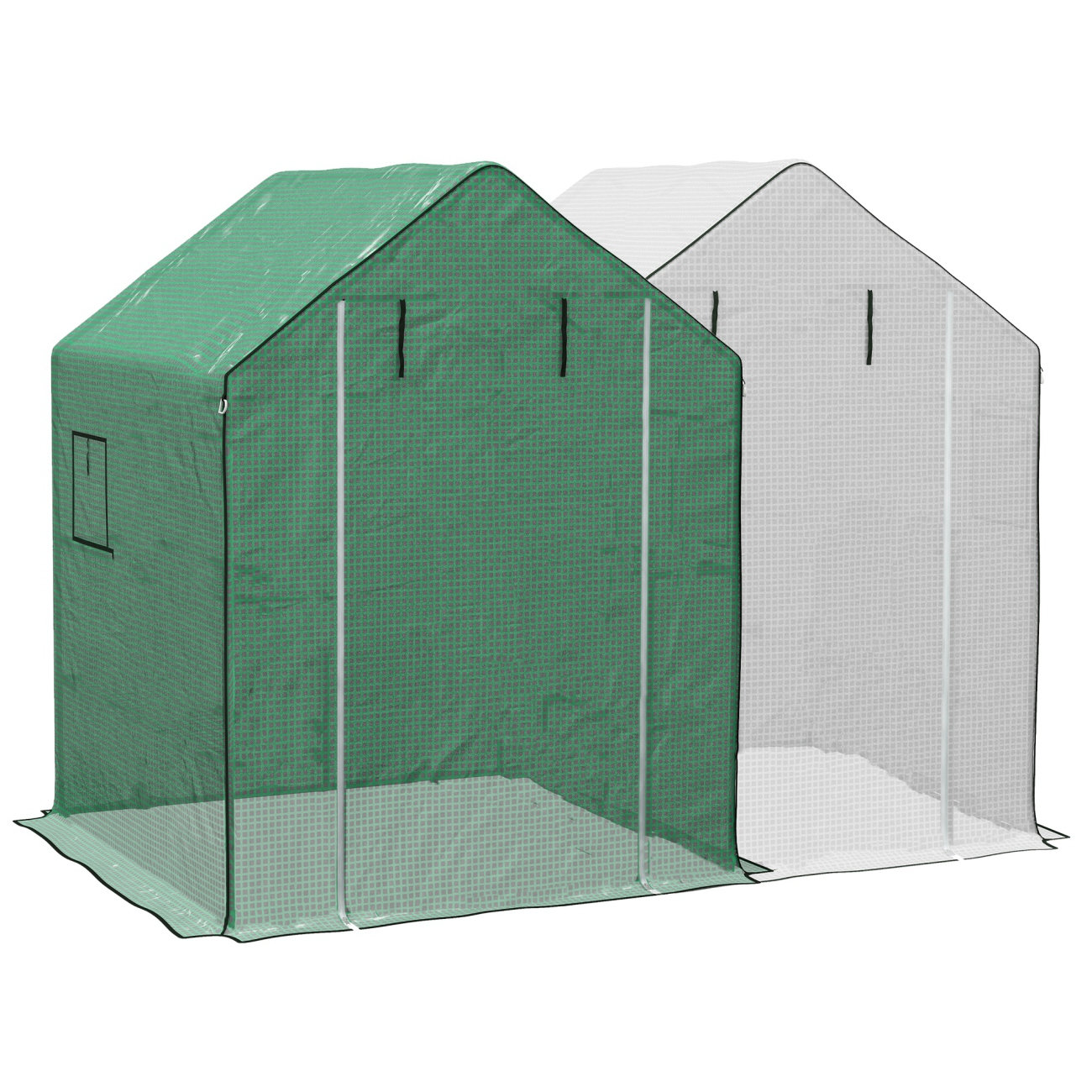 Home Decor Outsunny 2 Pieces Walk-In Greenhouse Replacement Cover For ...