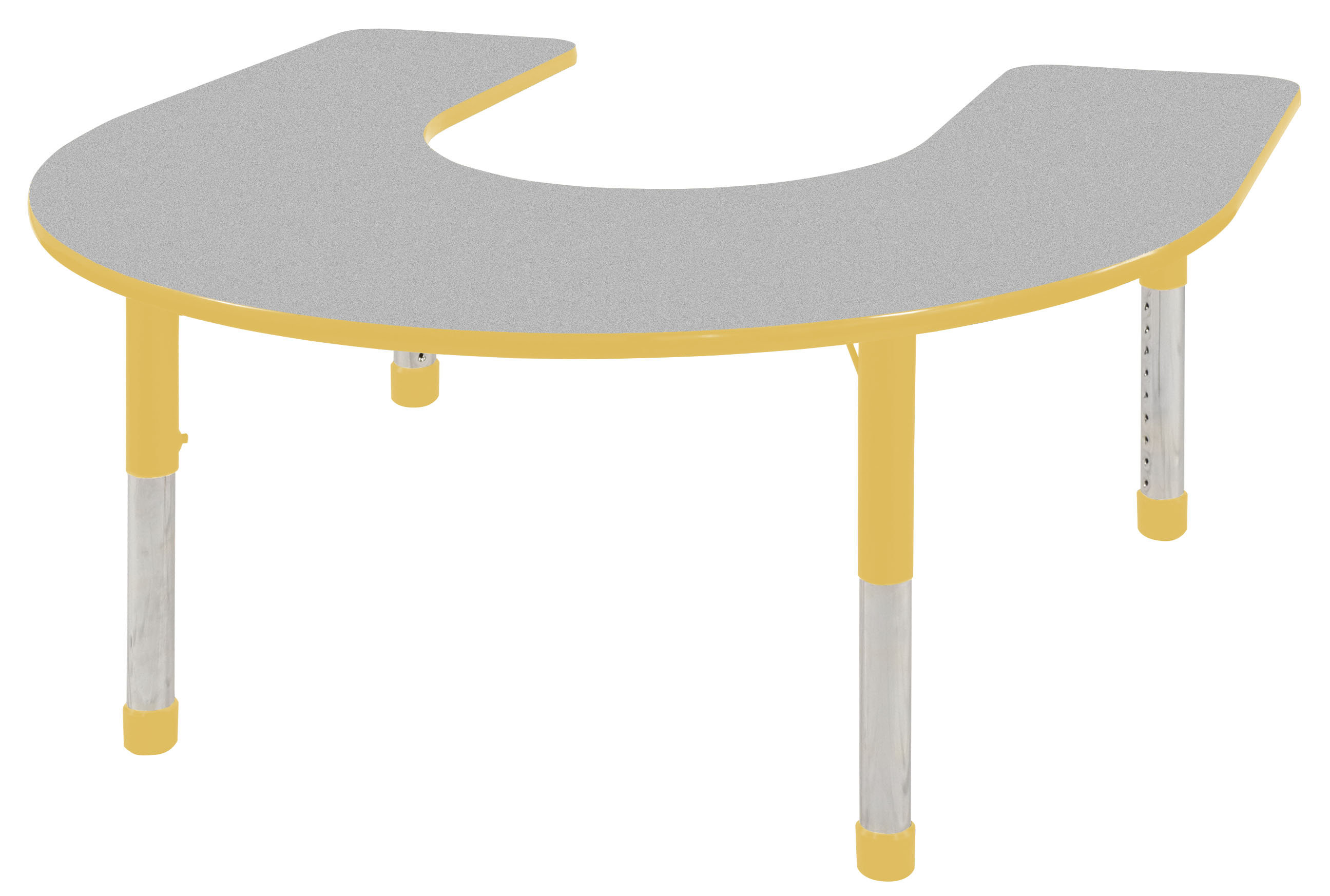 Factory Direct Partners Laminate Adjustable Horseshoe Activity Table ...