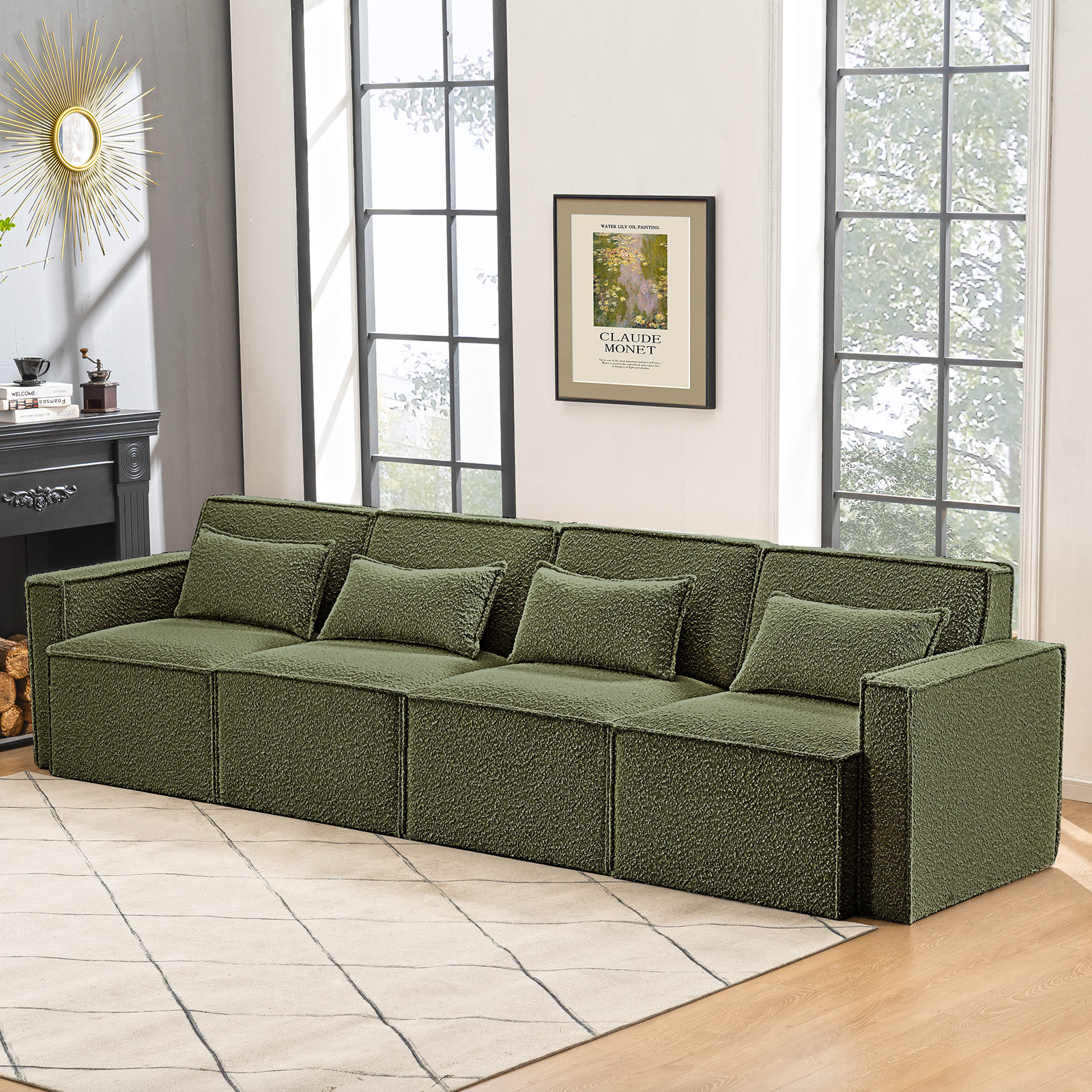 Ebern Designs Taufner 120'' Square Arm Modular Sofa | Wayfair