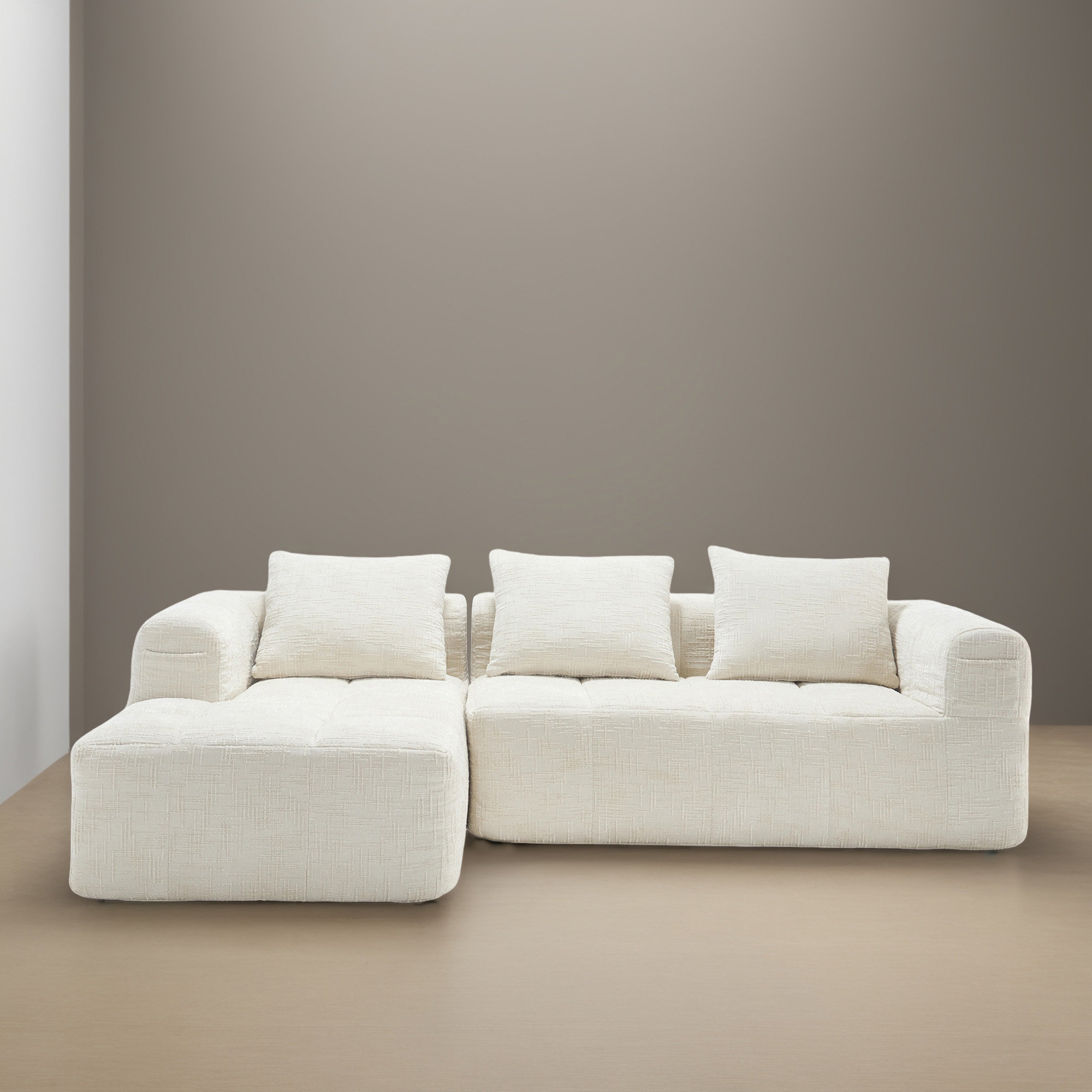 Latitude Run® 2 - Piece Modular Sleeper Sectional Sofa Bed Corner Sofa ...