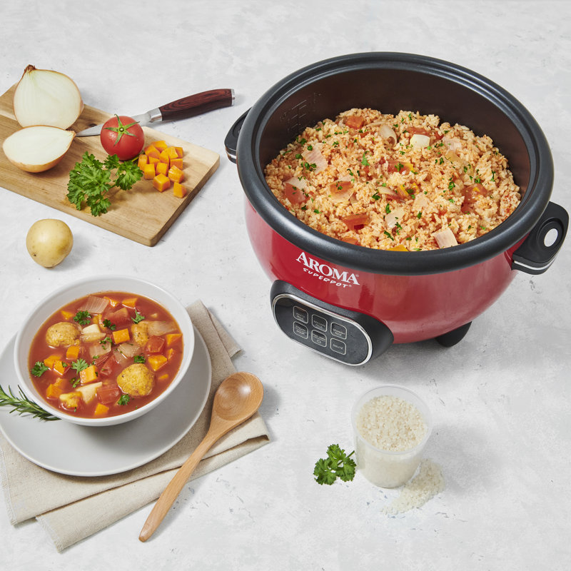 Aroma 10-Cup (Uncooked) / 20-Cup (Cooked) Super Pot Rice & Grain Cooker ...