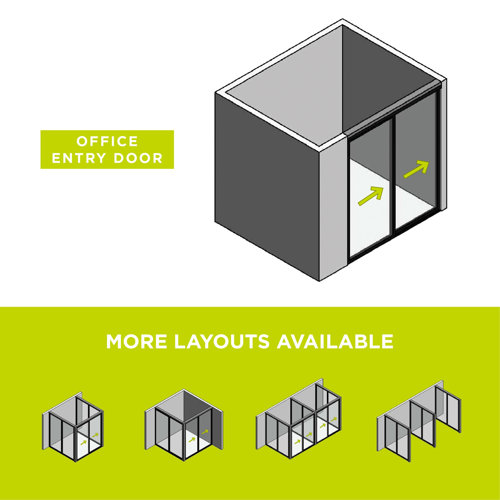 The Sliding Door Company 2-Panel Sliding Clear Glass Entrance Door Kit ...