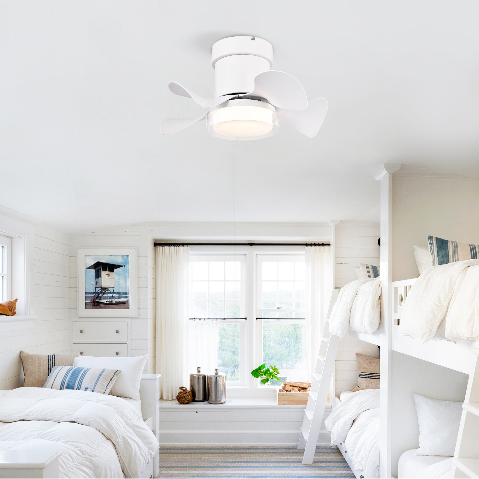 Wrought Studio 21'' Low Noise Matte Black Abs Blade Remote Ceiling Fan ...