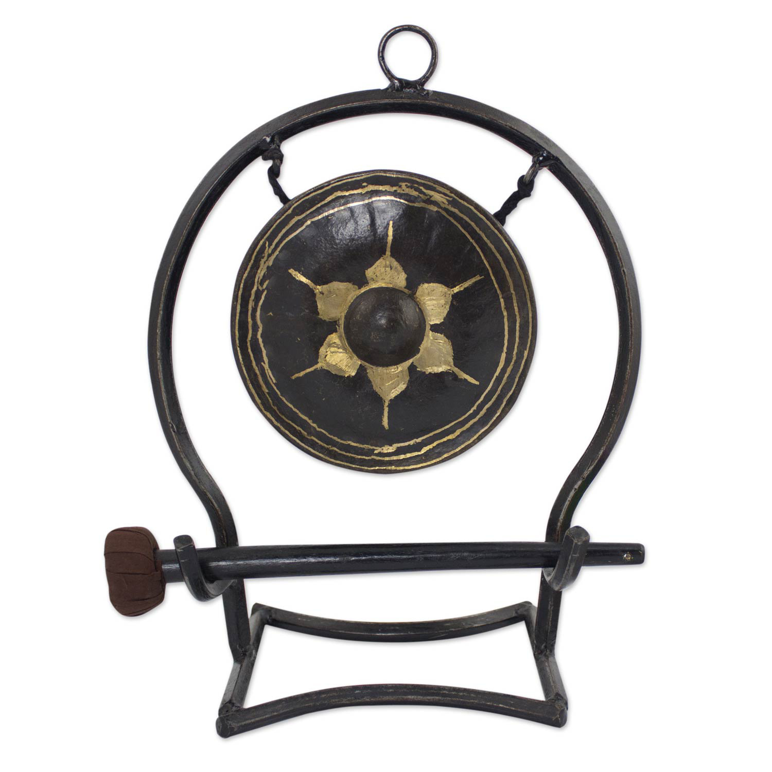 Novica Thai Harmony Medium Iron and Brass Gong Sculpture | Perigold