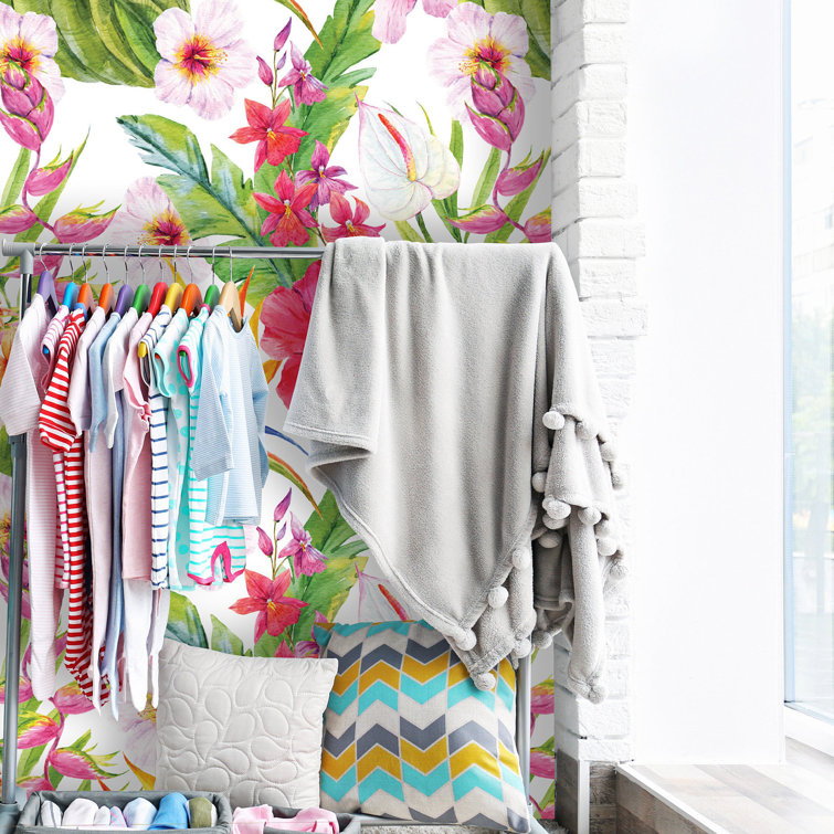 Bay Isle Home Avoca Peel & Stick Floral Roll | Wayfair