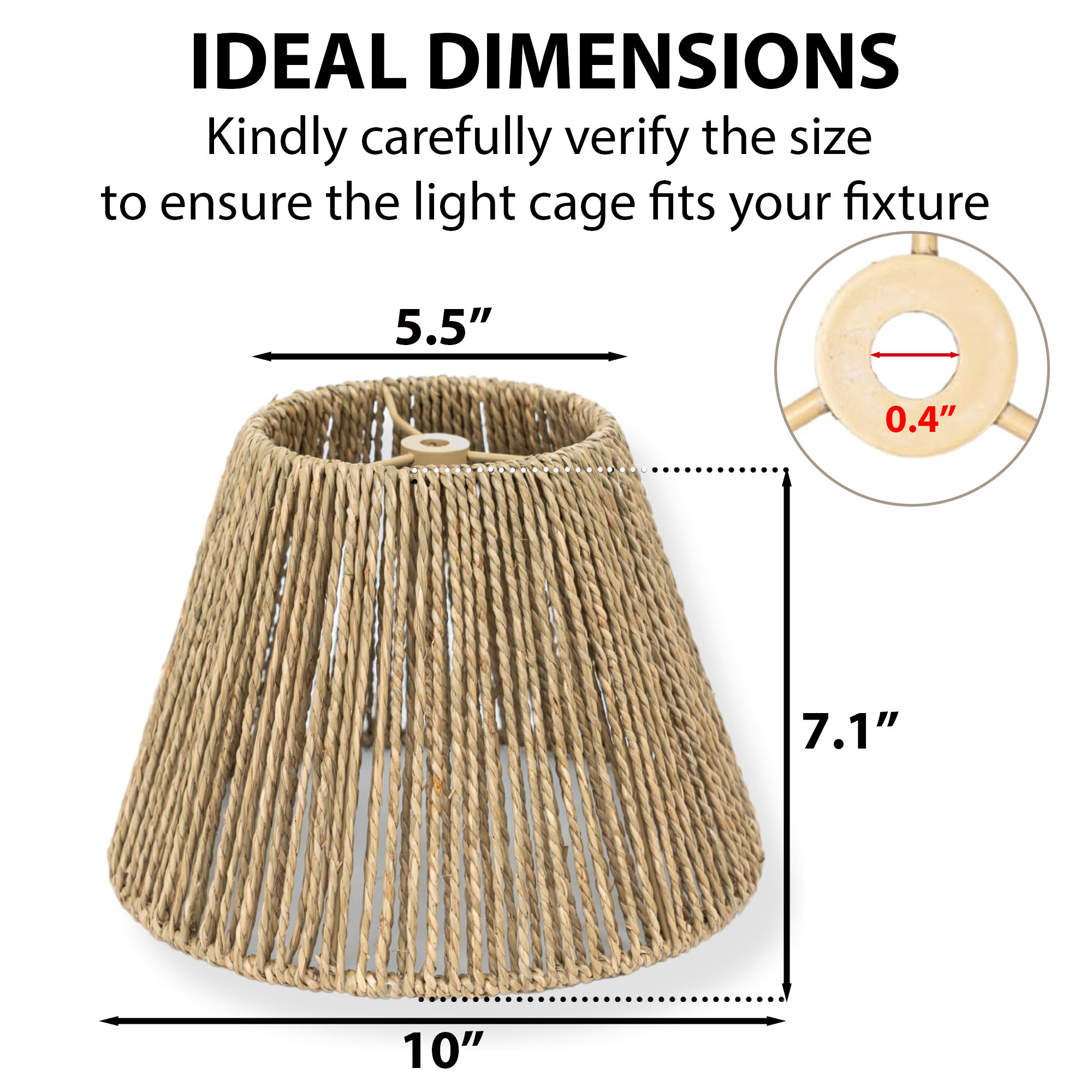 Bayou Breeze Farmhouse Water Hyacinth Drum Lamp Shades for Table Lamps ...