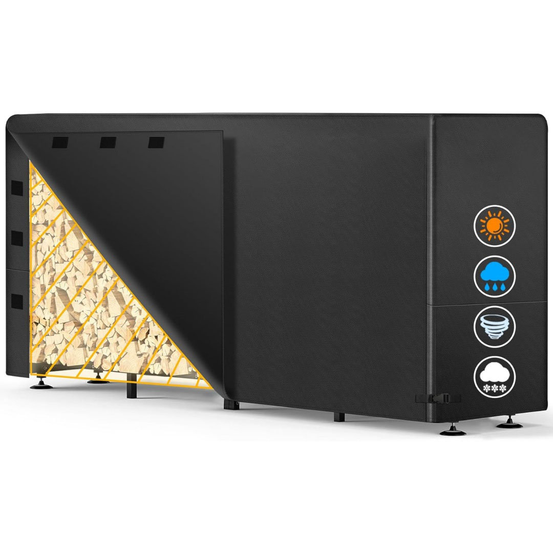 Latitude Run® Rack Cover 8 Feet - 600D Wood Rack Cover Waterproof ...