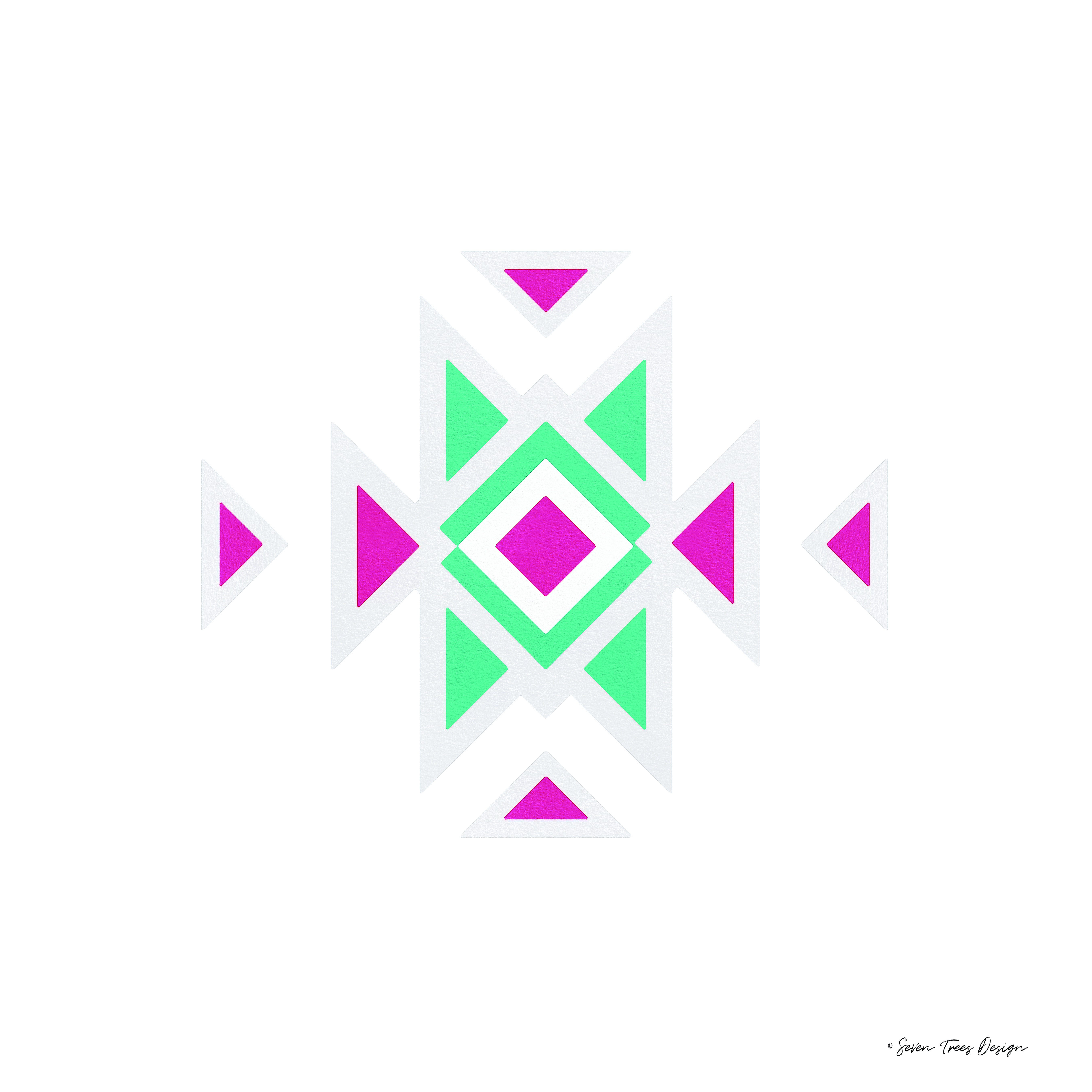 Foundry Select Watercolor Aztec Art by Seven Trees Design - Wrapped ...