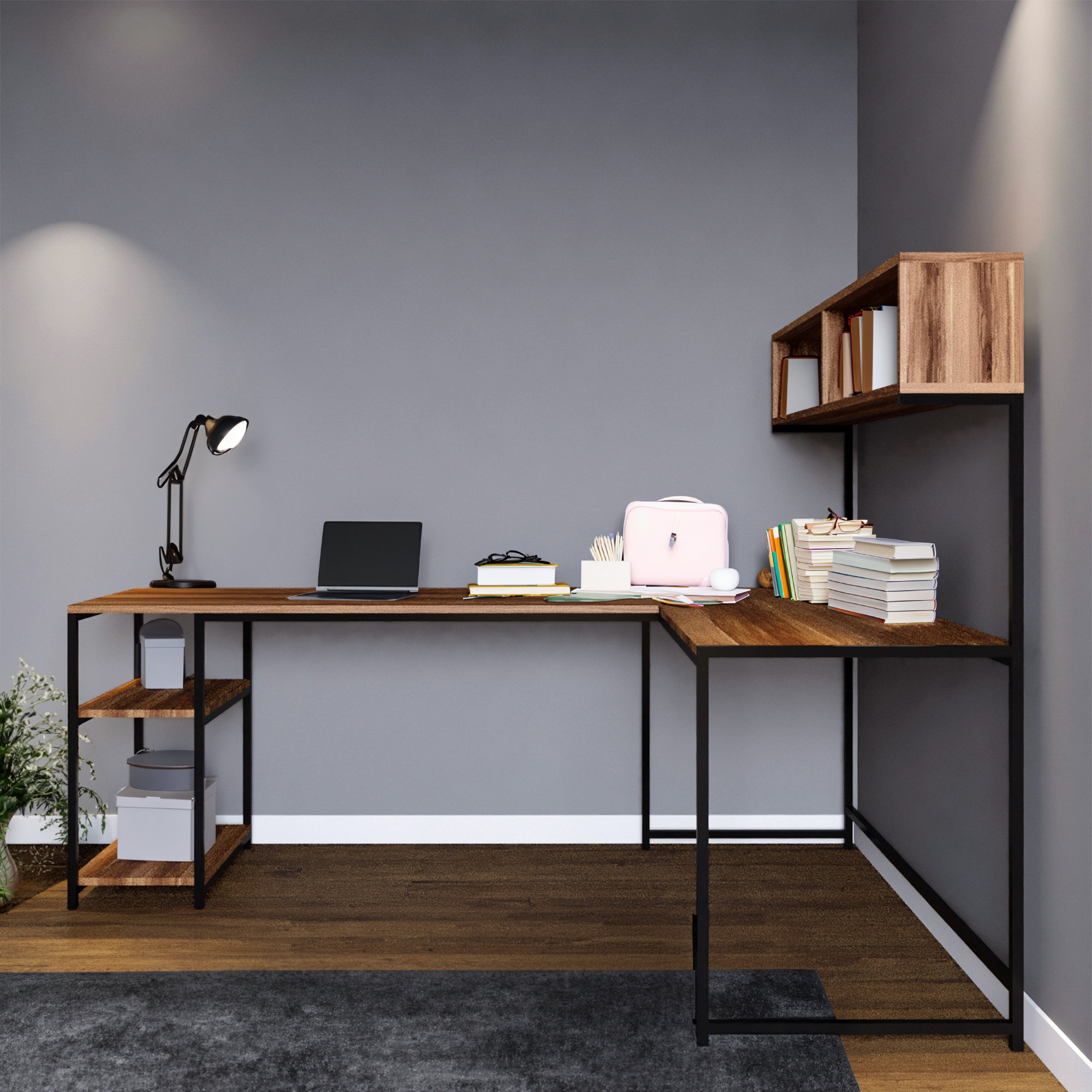 17 Stories Araline 78.7'' Desk | Wayfair