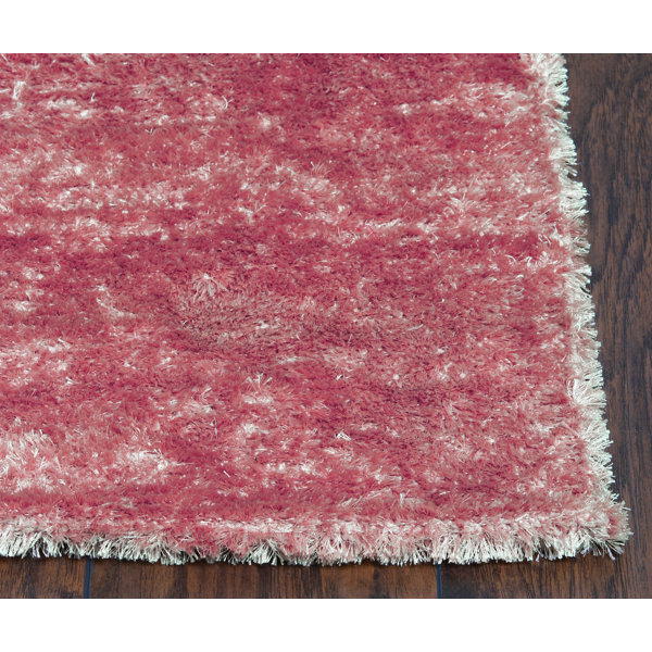Home Mart Goods Handmade Shag Light Pink Area Rug | Wayfair