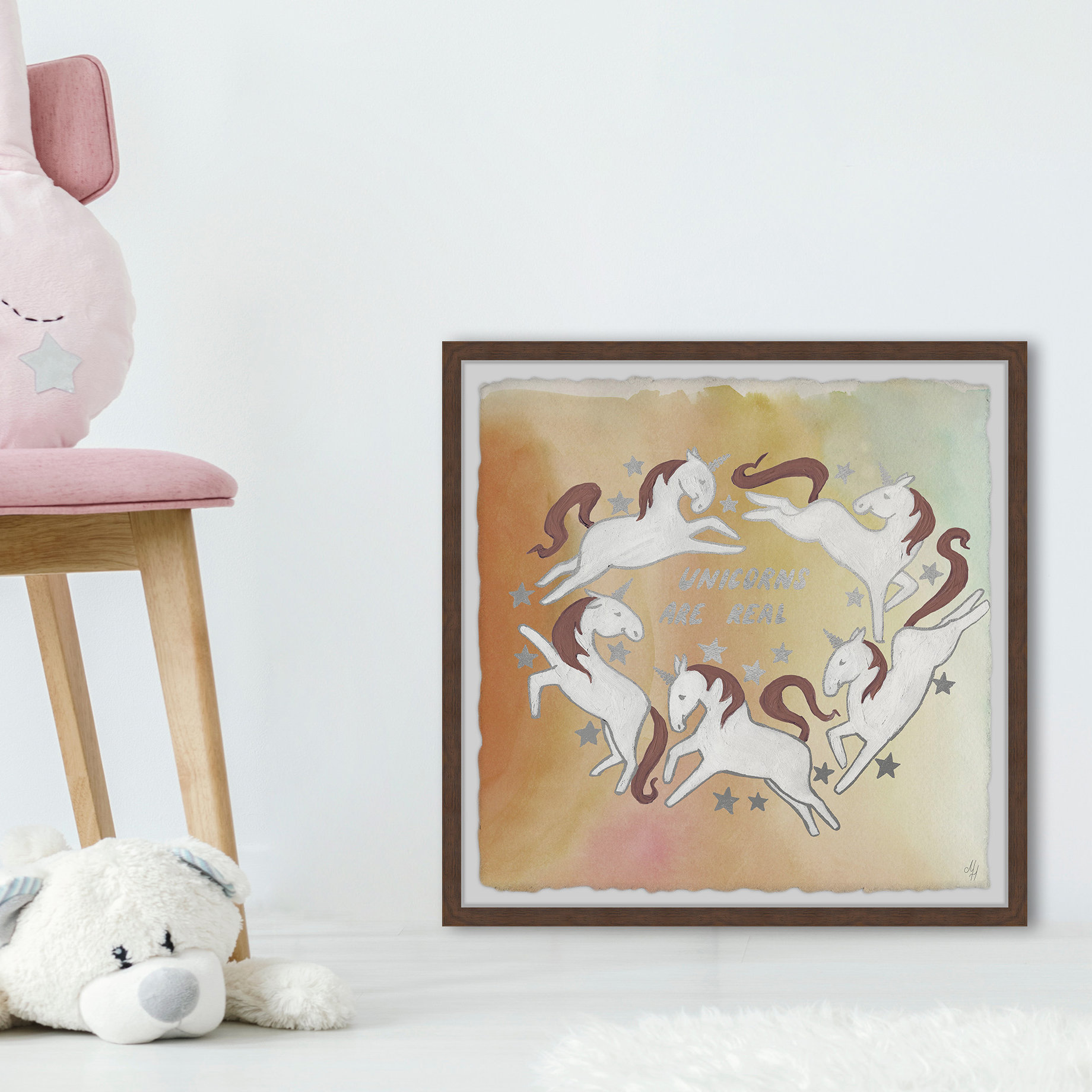 Isabelle & Max™ Dahlberg 'Unicorn Circle' Framed Print | Wayfair