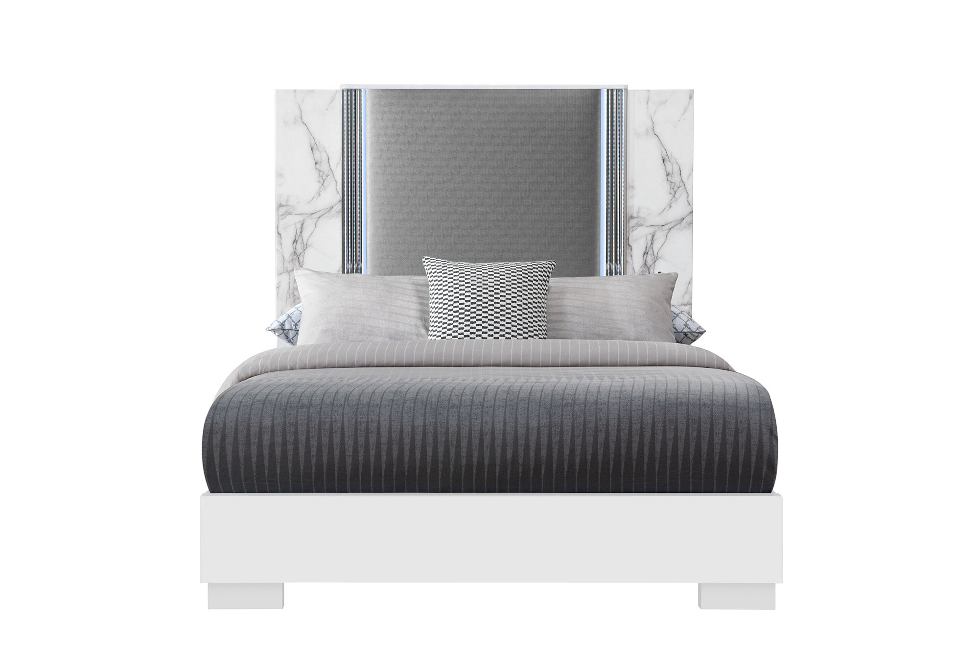 Latitude Run® MOON WHITE MARBLE BED W/LED | Wayfair