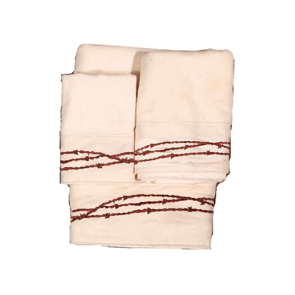 Paseo Road by HiEnd Accents Rustic Barbwire Cotton Embroide Print ...