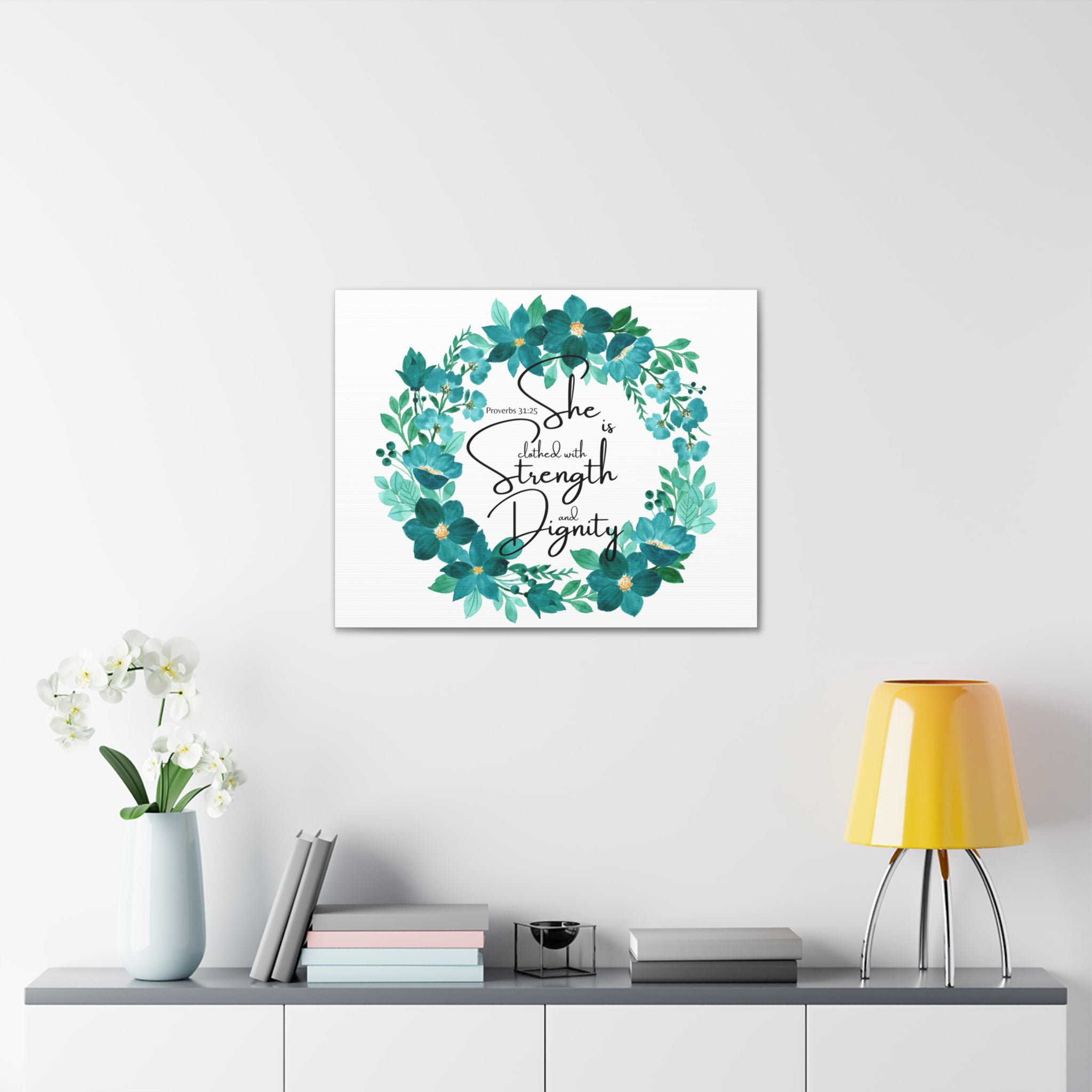 Trinx Proverbs 31:25 Strength And Dignity Within Her Bible Verse Canvas ...