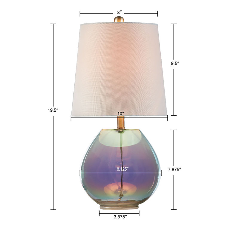 Mercer41 Arturo Radiant Luminescence: Iridescent Glass Table Lamp | Wayfair