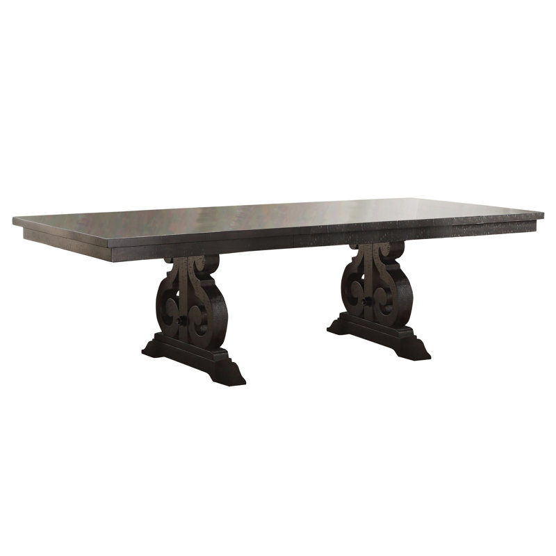 Charlton Home® Geramie Extendable Solid Wood Dining Table | Wayfair