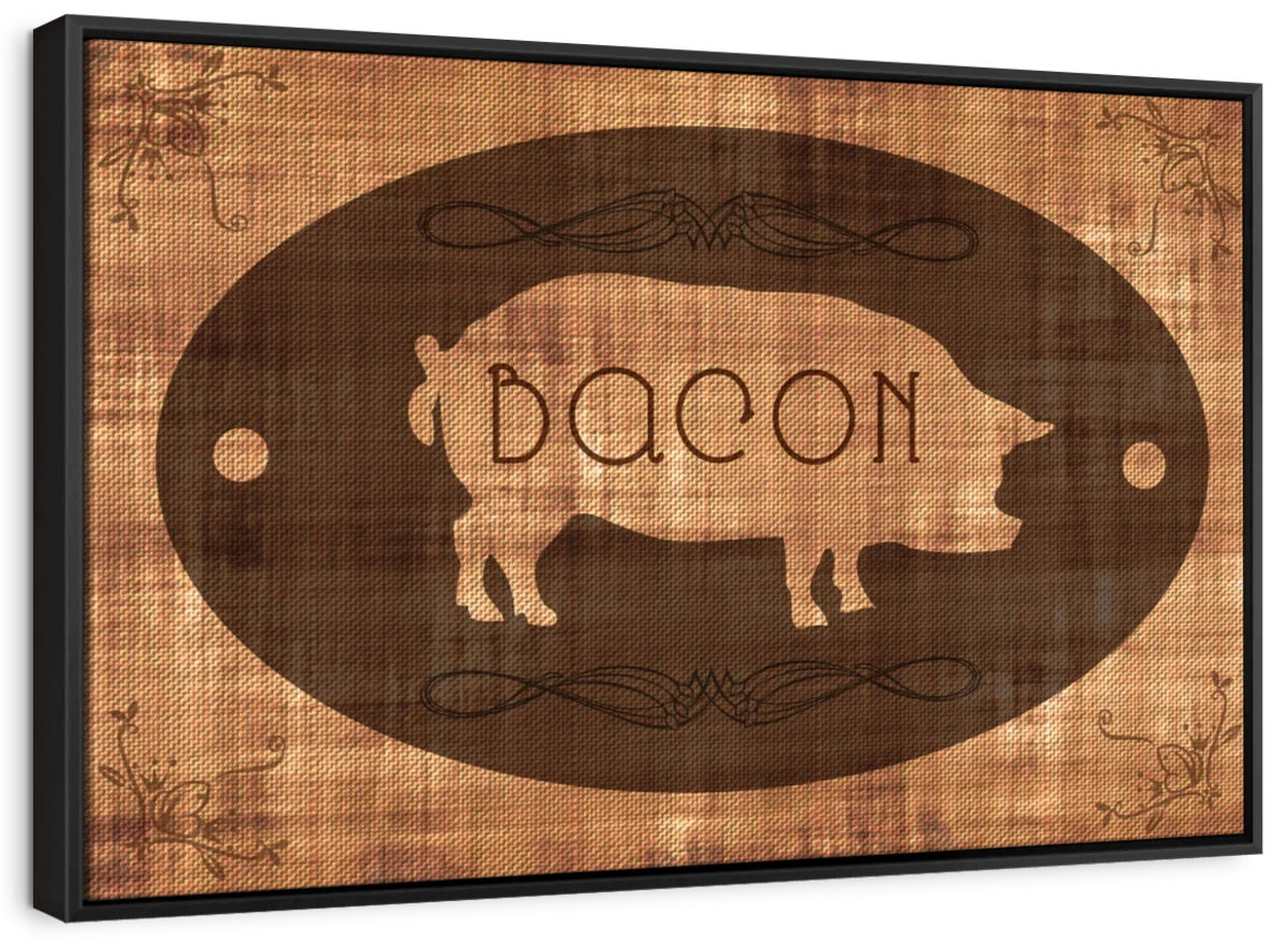 August Grove® " Bacon Pig Wall Art " | Wayfair
