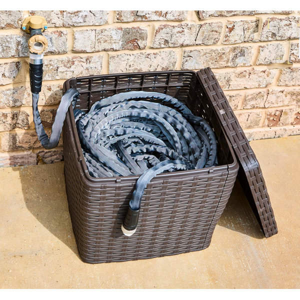 Real Hose Storage Outdoor Garden Hose Storage Holder, Decorative Garden ...