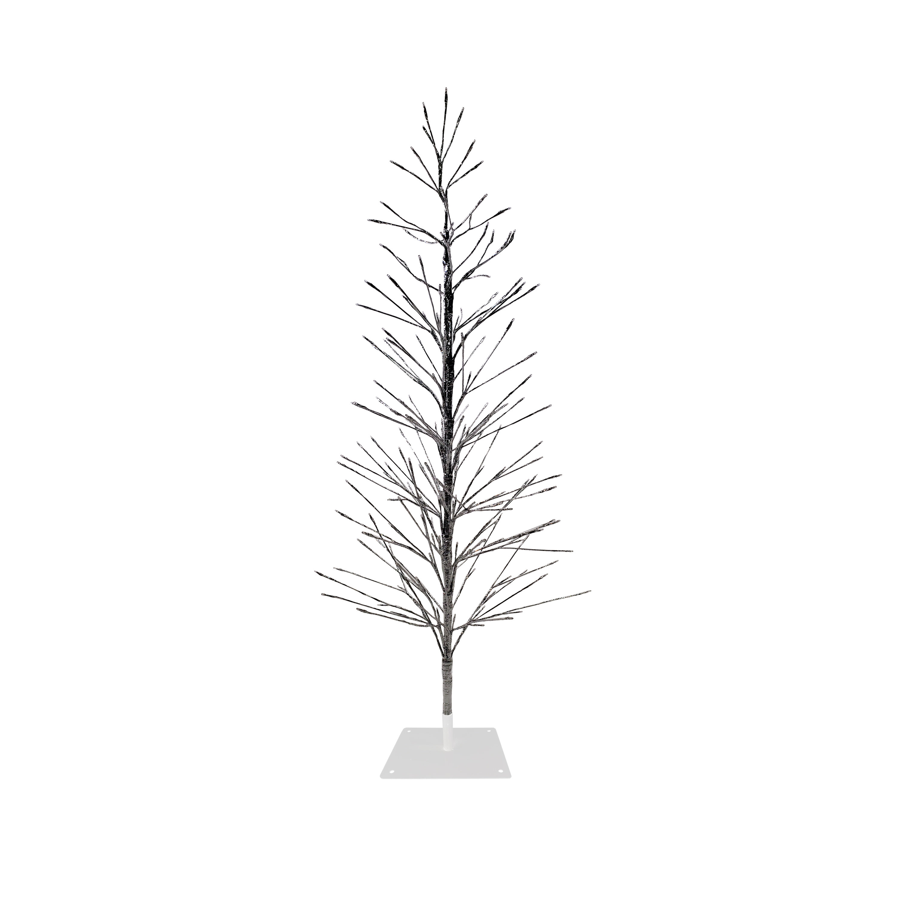 The Holiday Aisle® 5' H Slender Silver Cedar Christmas Tree with 180 ...