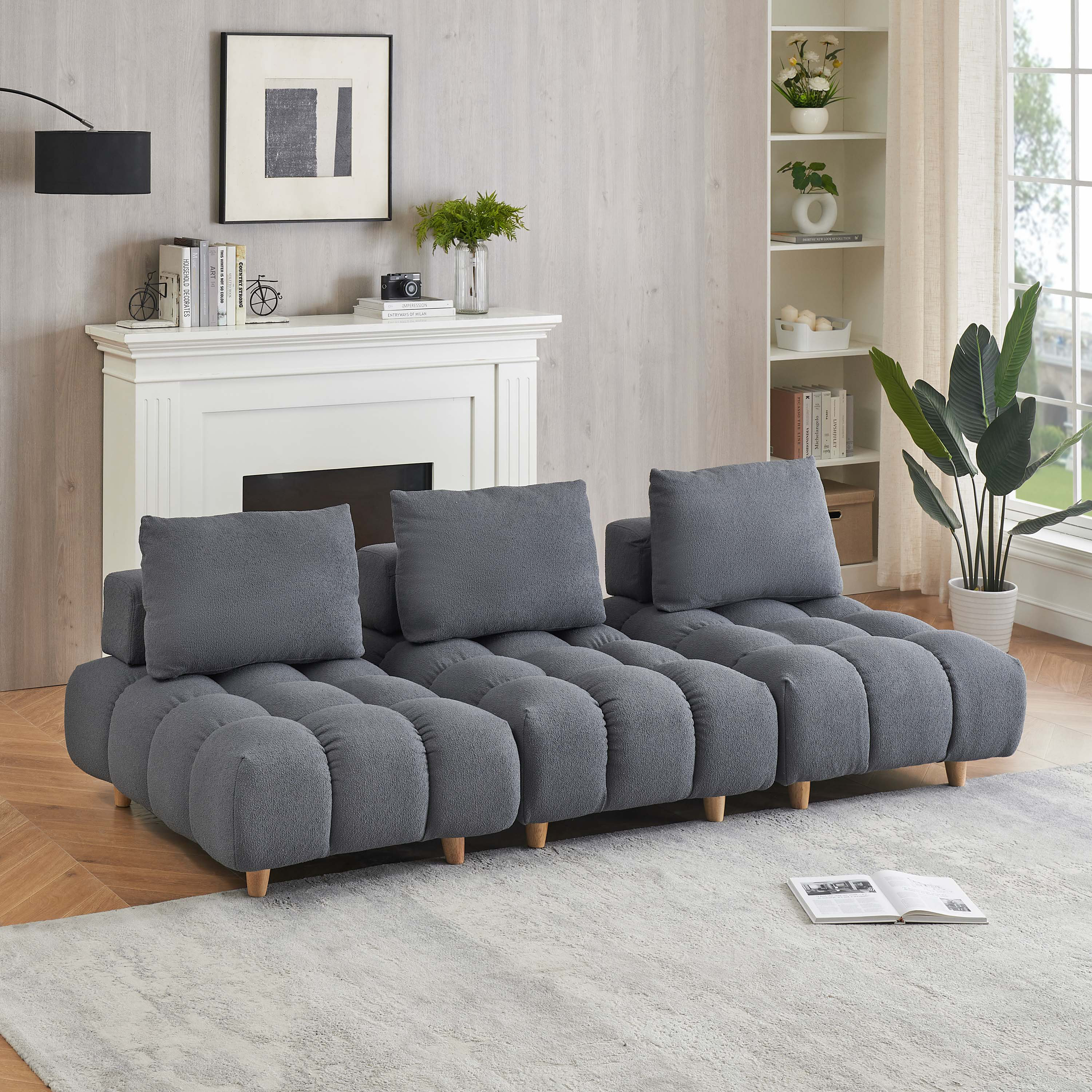 Latitude Run® Simple Three-seat Sofa | Wayfair