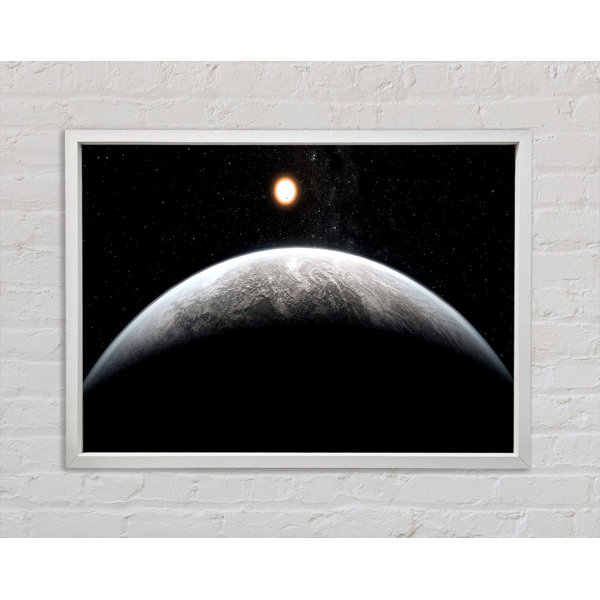 Bright Star Planet In The Dark - Single Picture Frame Print on Canvas ...