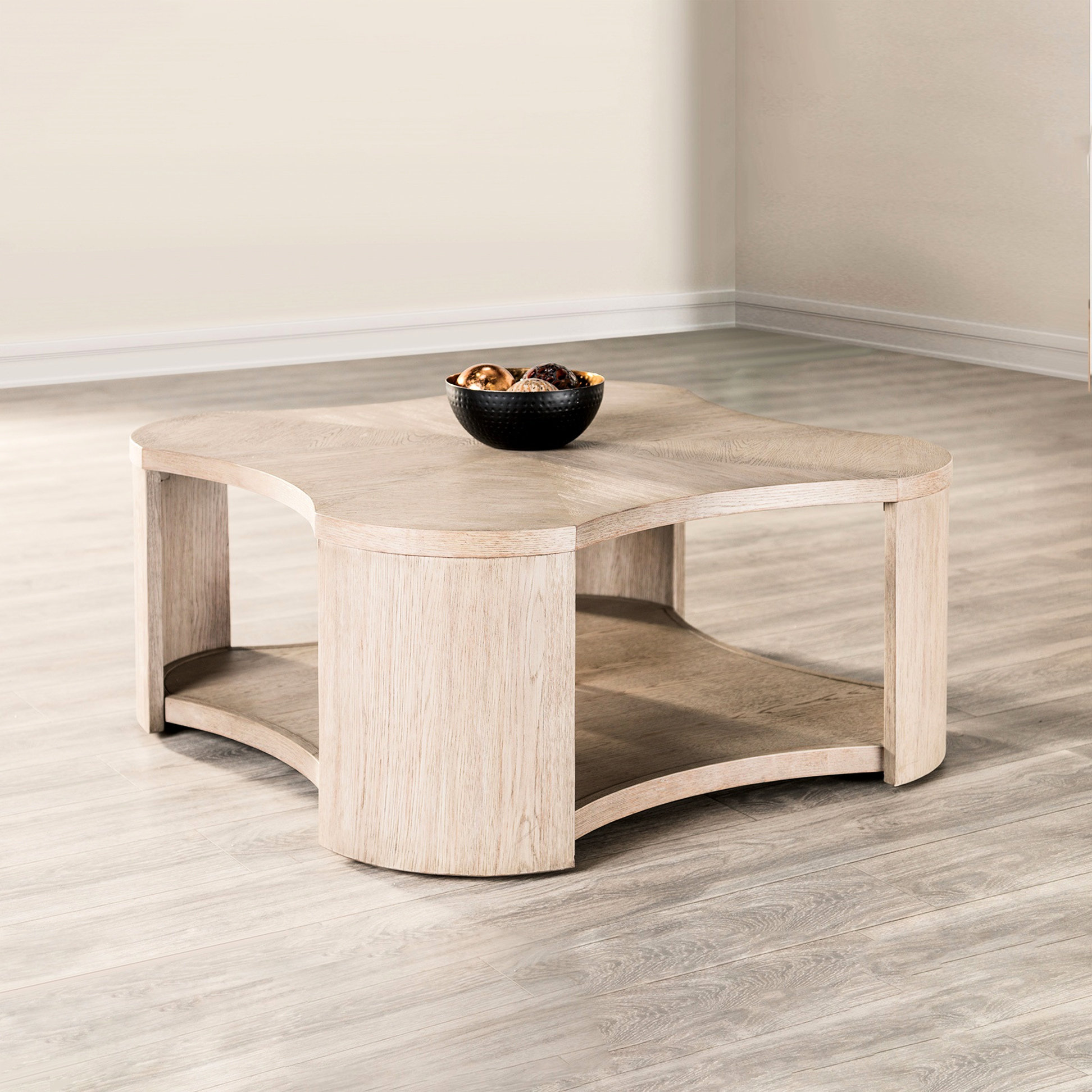 Wildon Home® Modern Coffee Table With , Oak Veneer, Rubberwood ...