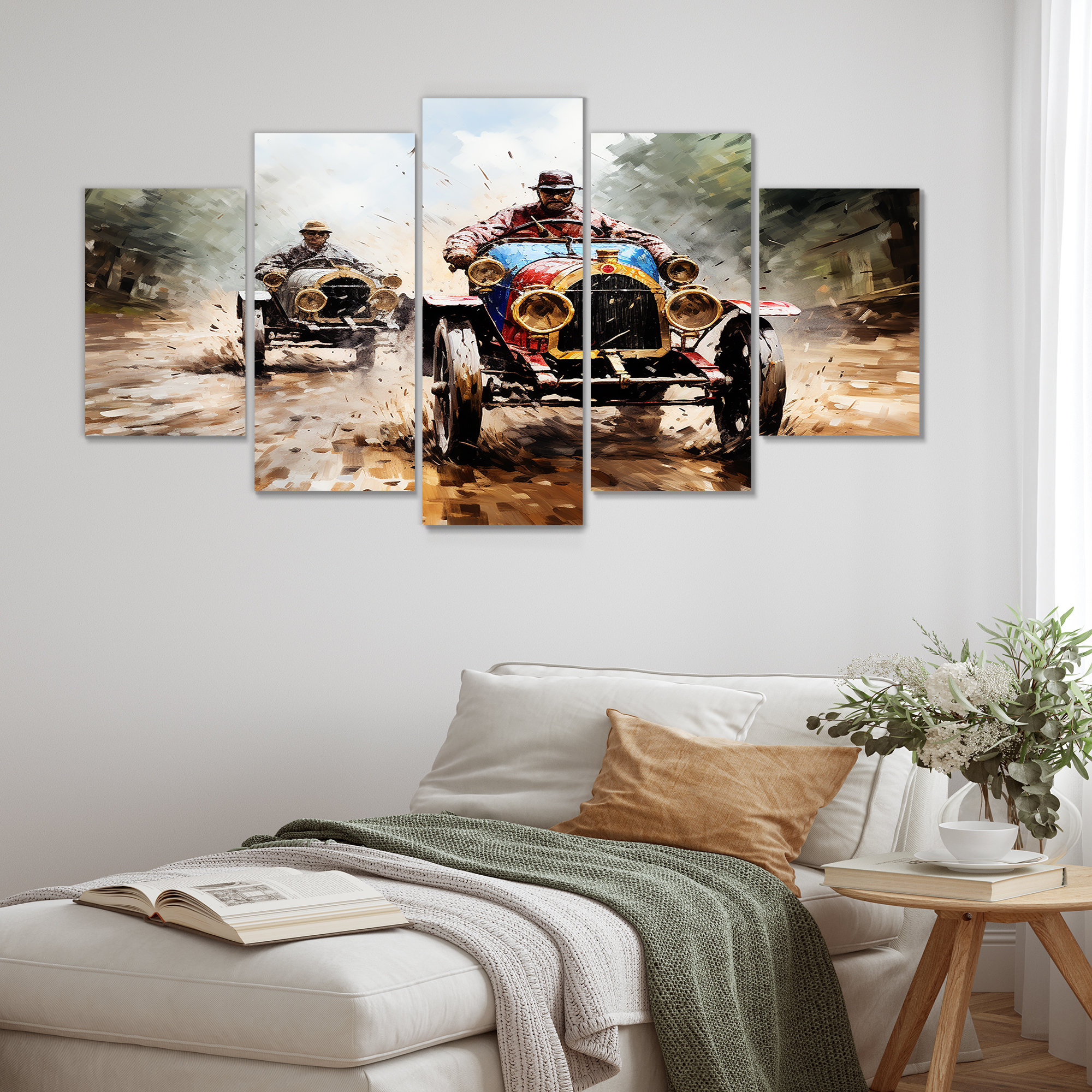 August Grove Red Vintage 1930S Race Car Tracks III - Race Tracks ...