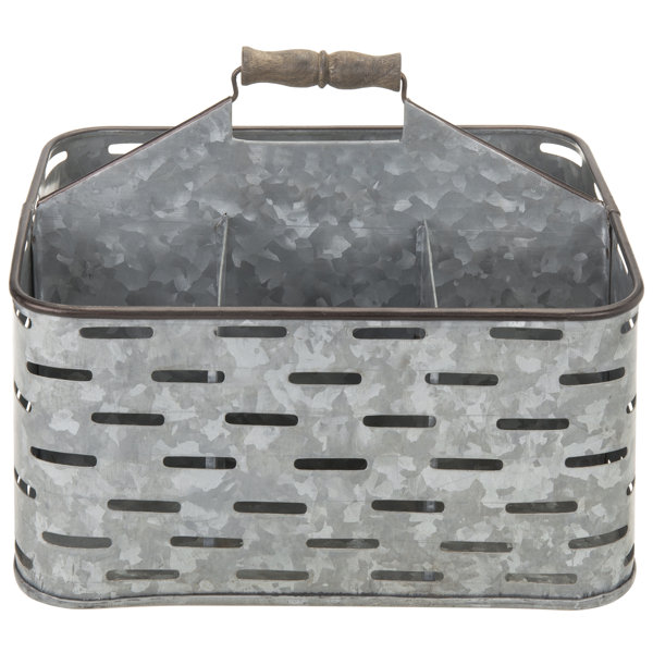 Gracie Oaks 4-Slot Galvanized Metal Flatware Caddy & Reviews - Wayfair ...