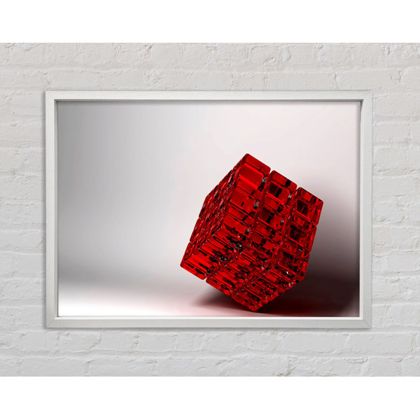 Bright Star Red Jelly Cube - Single Picture Frame Print on Canvas ...