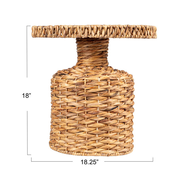 Rosecliff Heights Corwen Chavely Round Water Hyacinth End Table ...