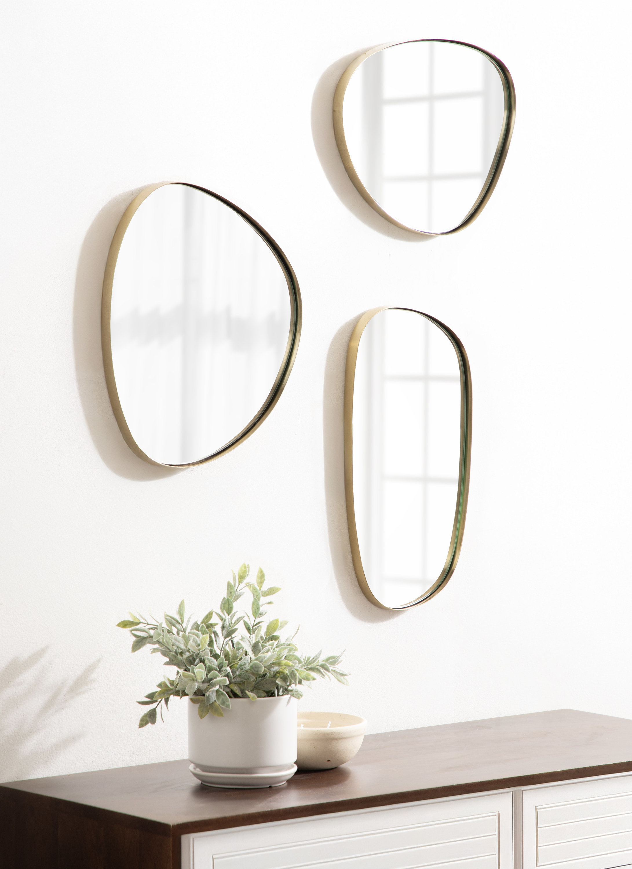 Mercer41 Modern Three-Piece Mirror Set - Wayfair Canada
