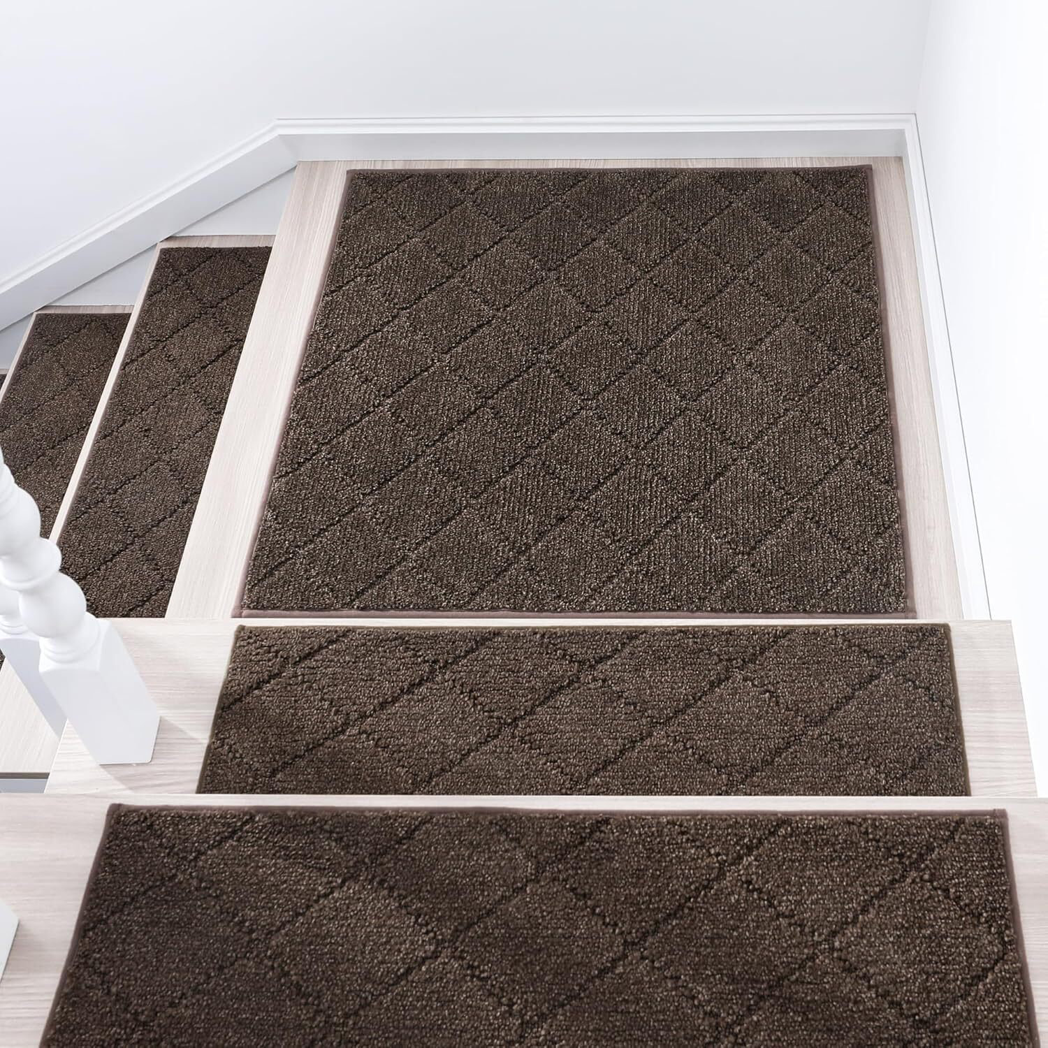 WAHOBA Edging Stair Treads Non-Slip Carpet Mat 20inX32in, Black ...