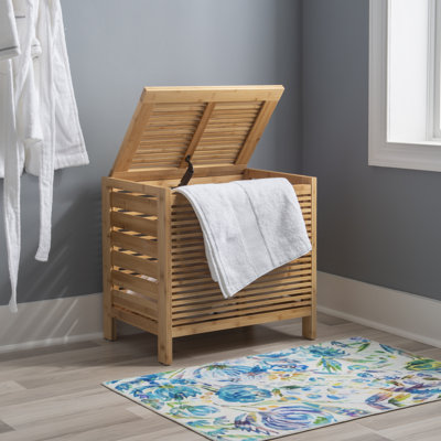 Dotted Line™ Ayden Solid Bamboo Wood Hamper & Reviews | Wayfair