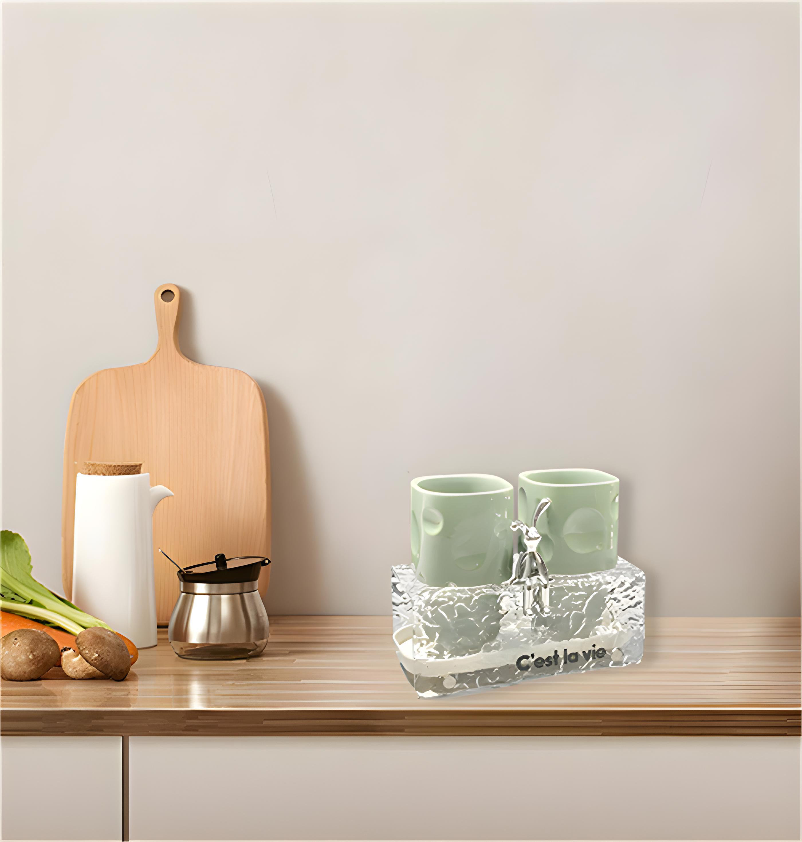 Everly Quinn Kanitra Ceramic Rectangle Utensil Crock | Wayfair