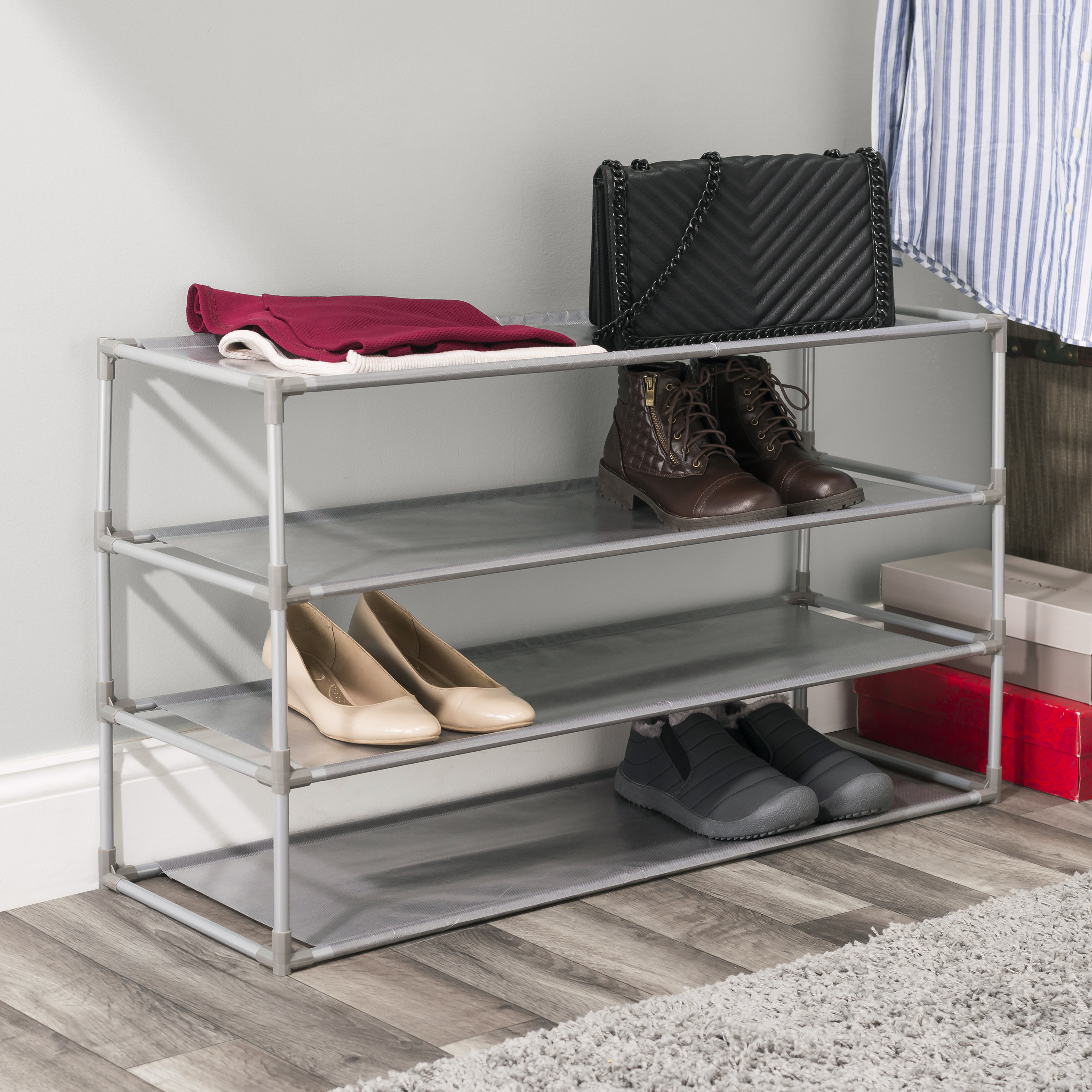 Rebrilliant 20 Pair Stackable Shoe Rack & Reviews | Wayfair