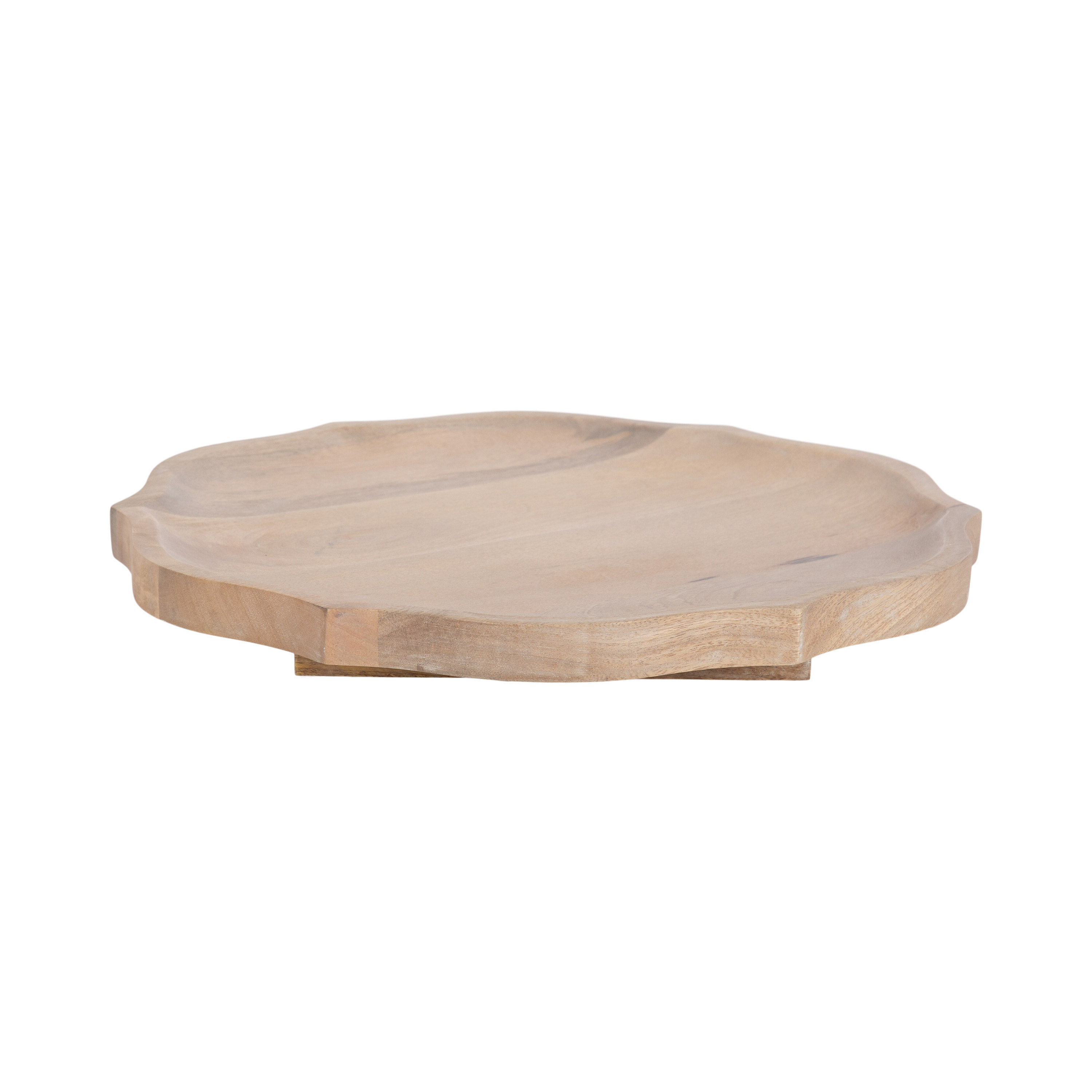 Birch Lane™ Round Lotus-Shaped Wooden Lazy Susan Tray Organizer ...