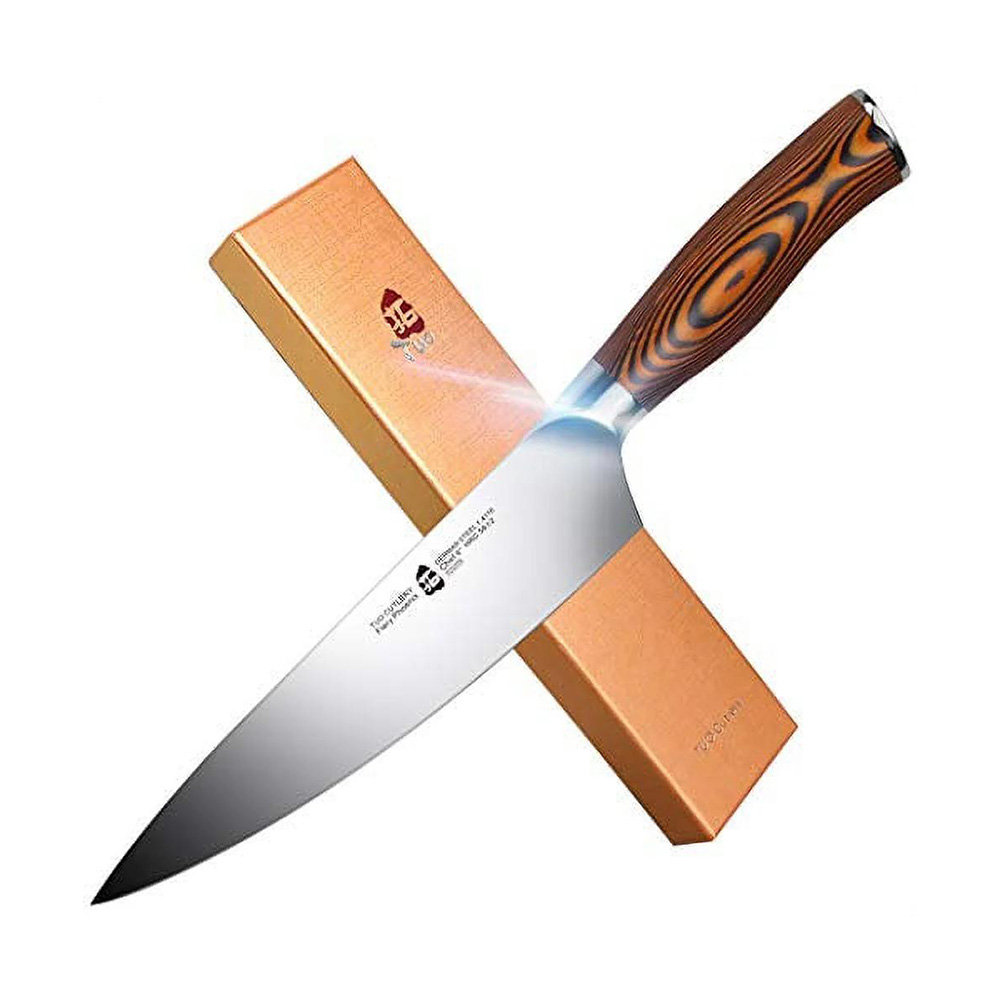 TUO Cutlery 8" Kitchen Chef Knife, German HC Steel, Fiery Phoenix ...