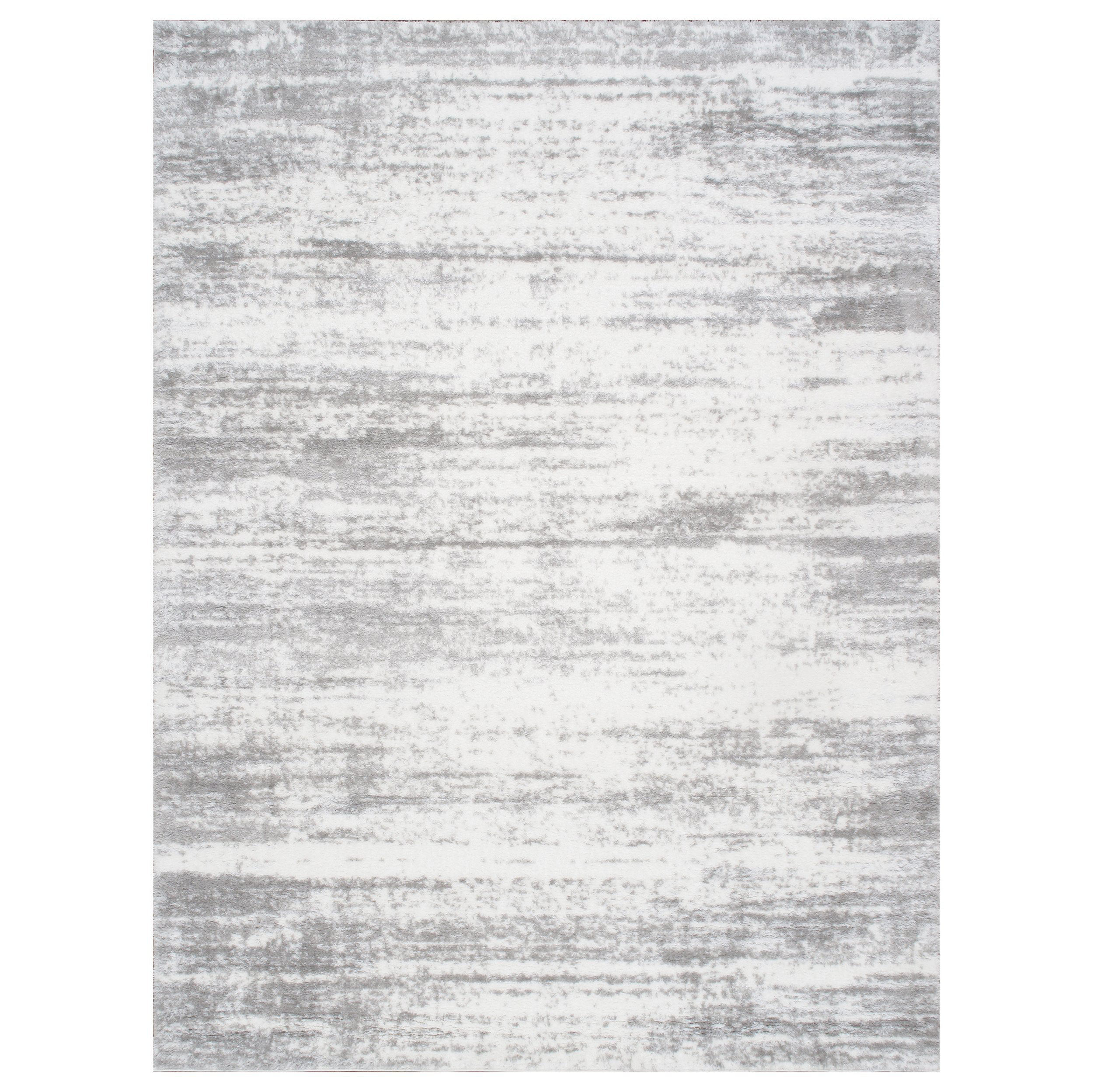 Pasargad Rectangle Paris Shag Machine Woven Polyester Area Rug in Ivory ...