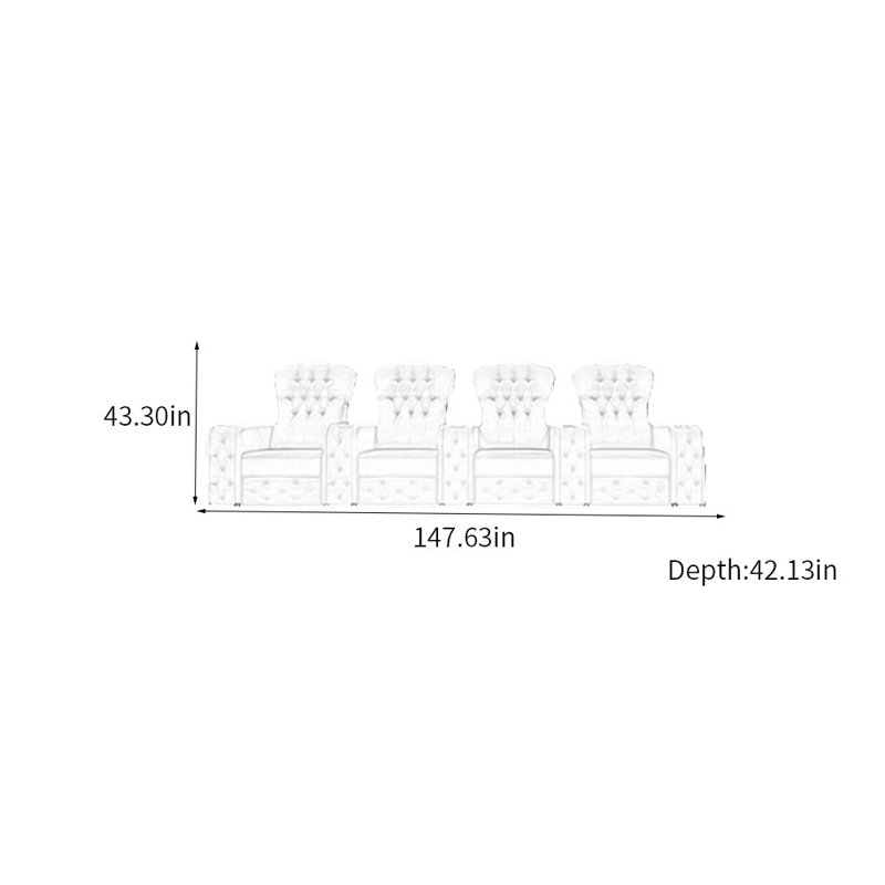 ANCOREY Home theater electric function sofa | Wayfair