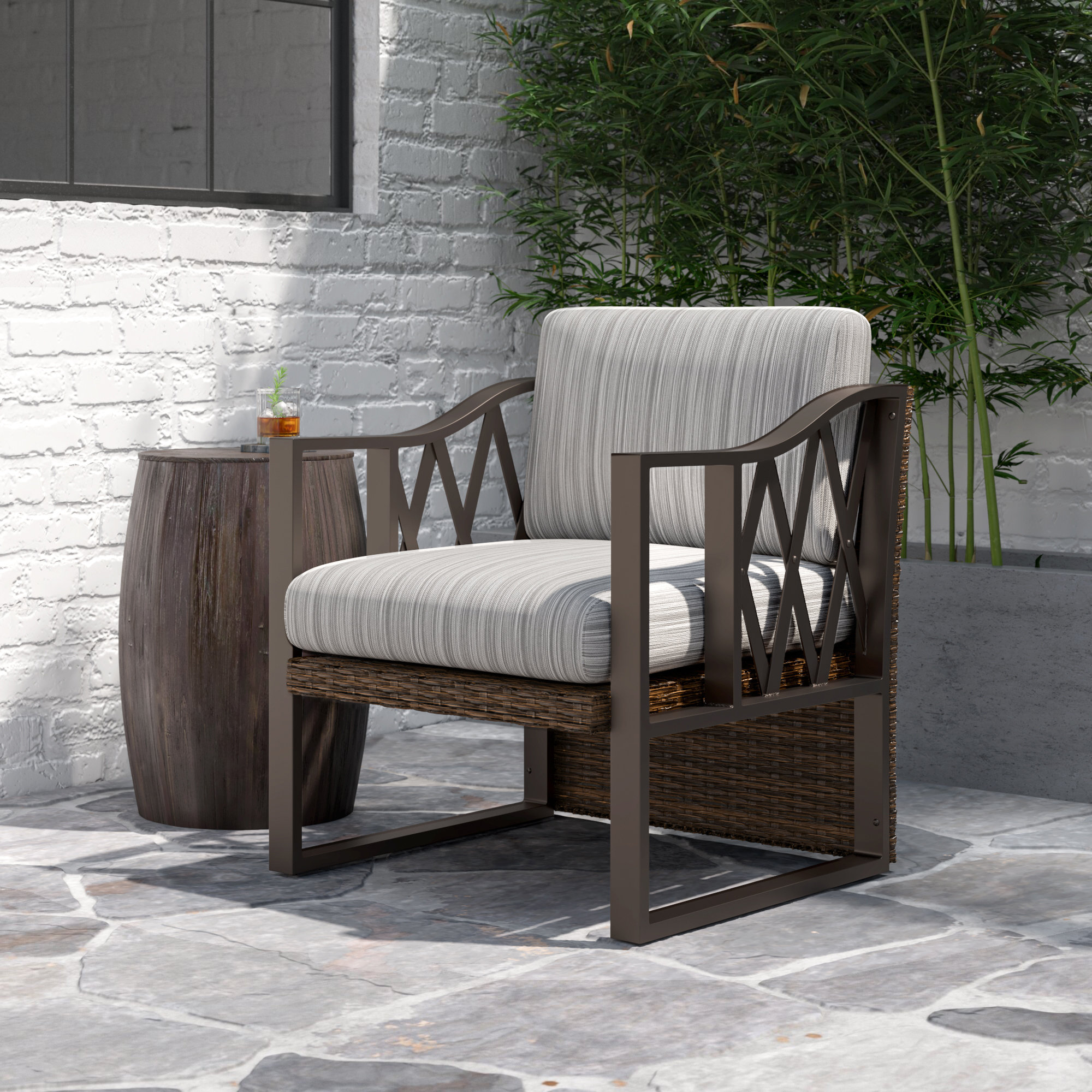 Steelside™ Moby Patio Chair with Cushions & Reviews - Wayfair Canada