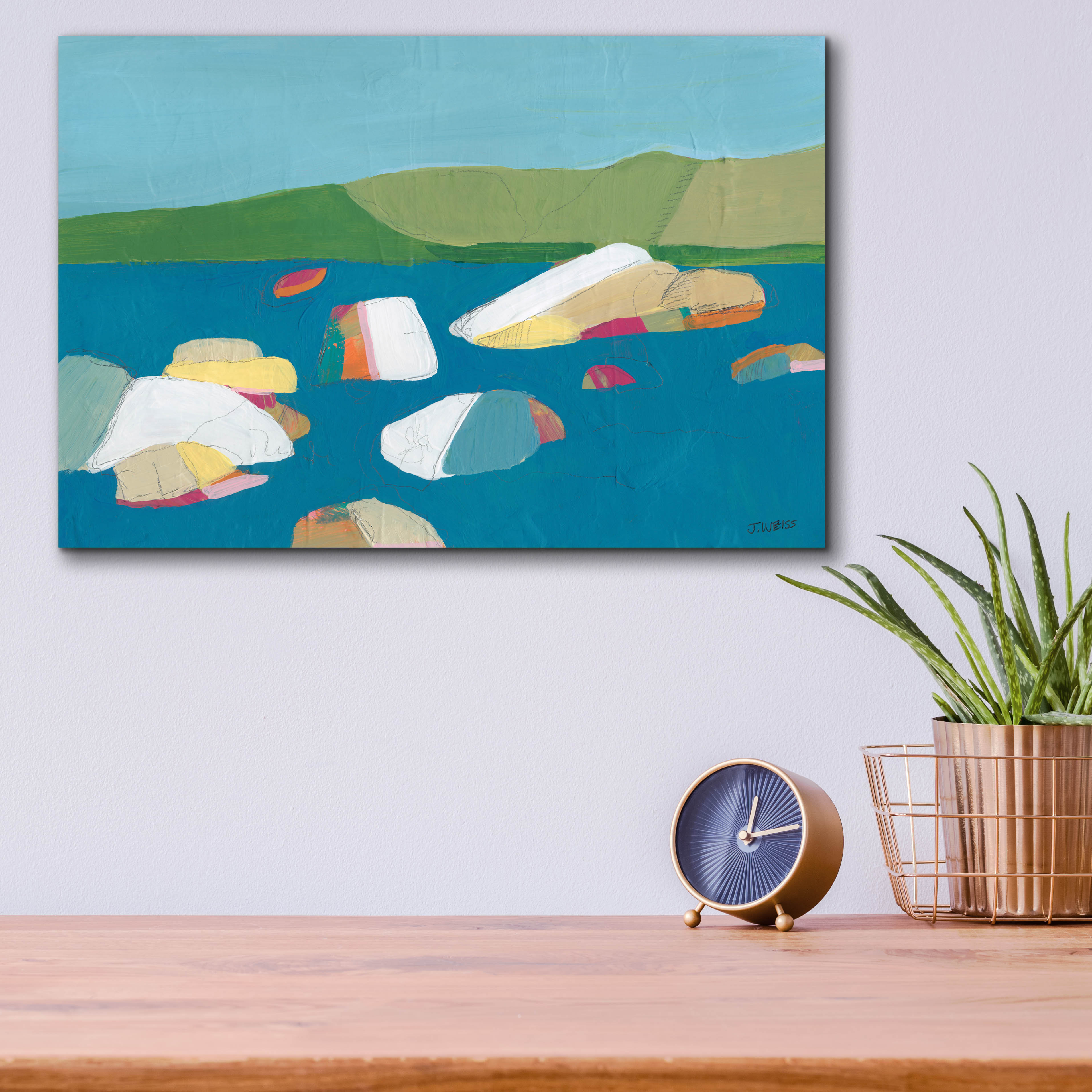 Epic Art 'Sand Harbor No. 2' By Jan Weiss Acrylic " Sand Harbor No. 2 ...