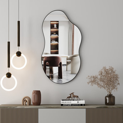 Ivy Bronx Nadara Asymmetrical Metal Wall Mirror & Reviews | Wayfair