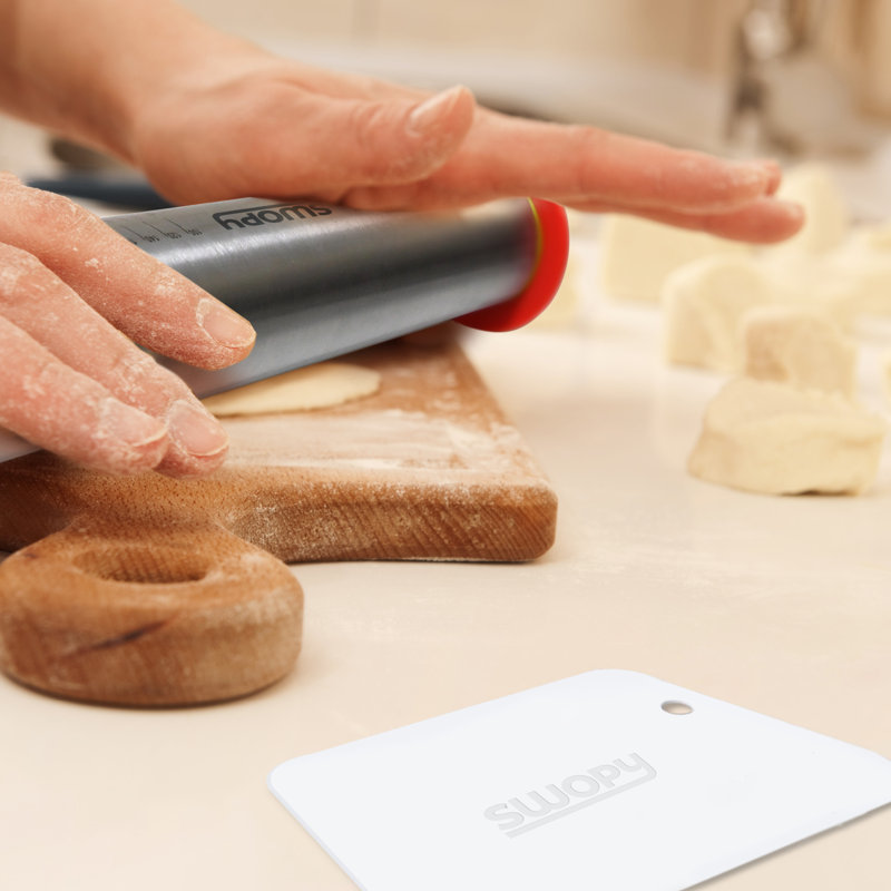 Swopy Rolling Pin, Adjustable Roller With Thickness Rings, And Pastry ...